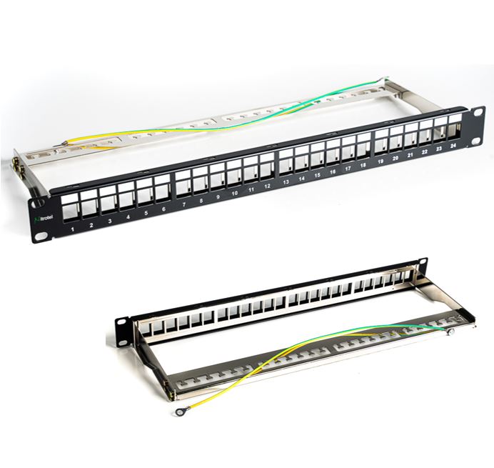 PATCH PANEL MODULAR EN BLANCO 24 PUERTOS – BLINDADO – Cabling US